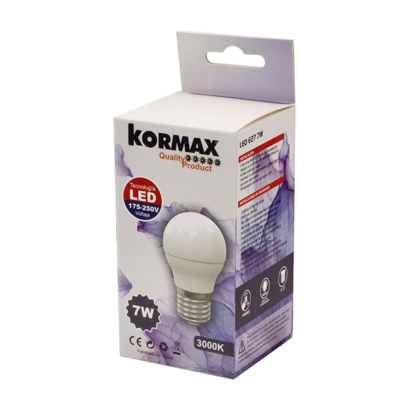Lampara led g45 7w e27 esferica l/calida